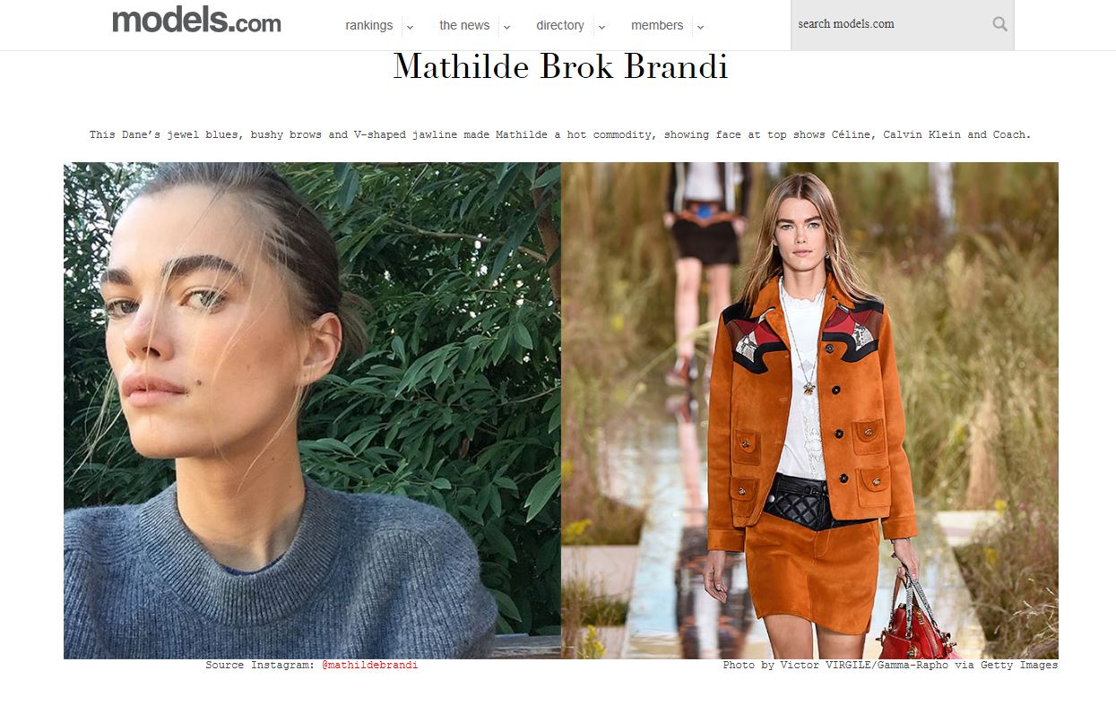 Mathilde — Models.com Newcomers S/S 16 – Models 1 Blog